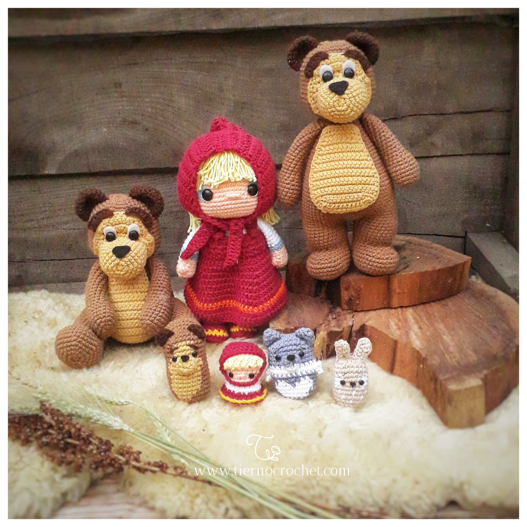 Guias de tejido -Combo Masha y El Oso- | Tierno Crochet